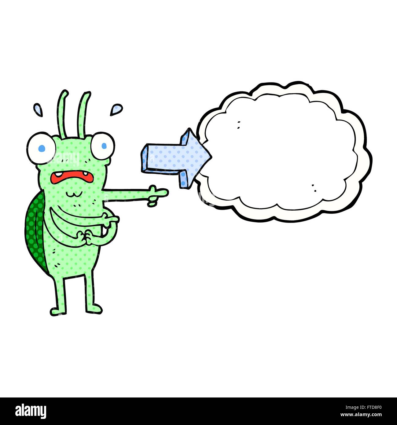 freehand drawn cartoon bug pointing Stock Vector Image & Art - Alamy