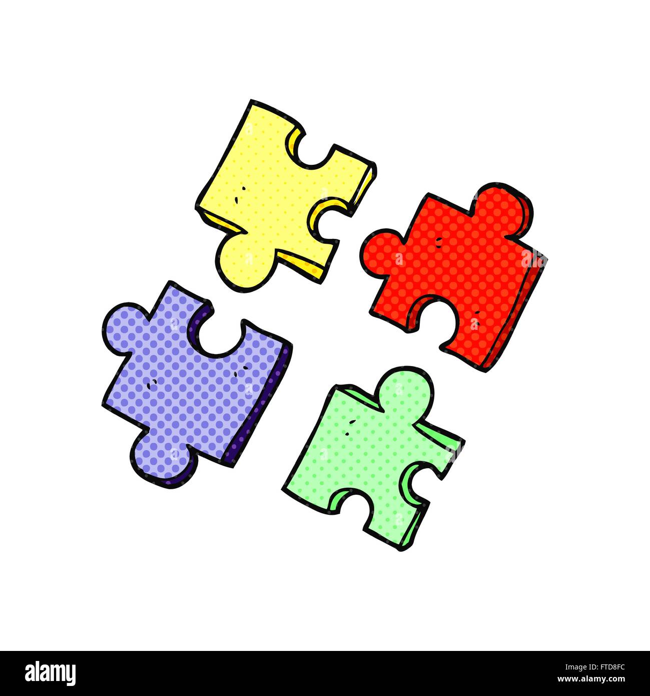 freehand drawn cartoon jig saw pieces Stock Vector Image & Art - Alamy