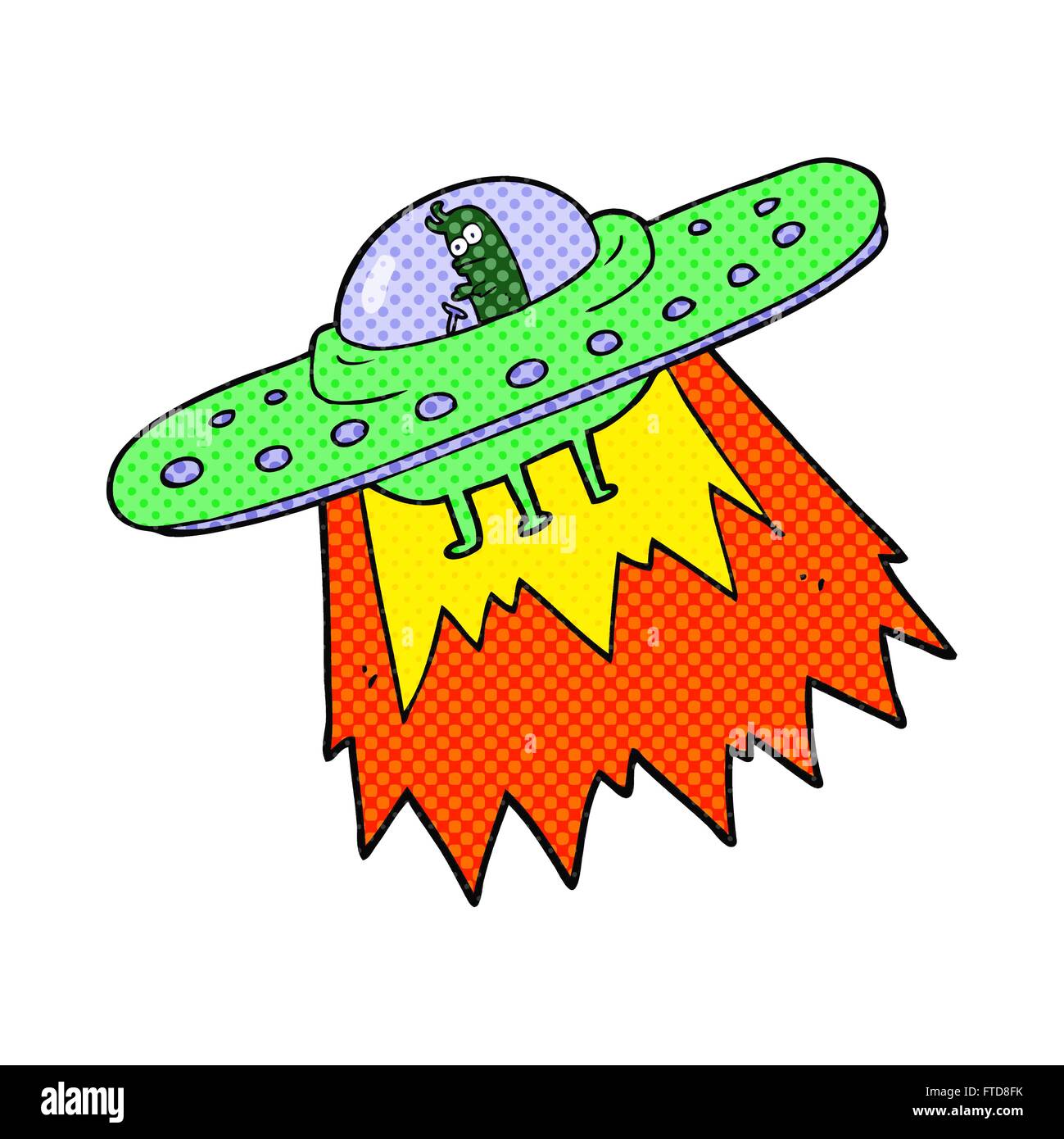 freehand drawn cartoon ufo Stock Vector Image & Art - Alamy