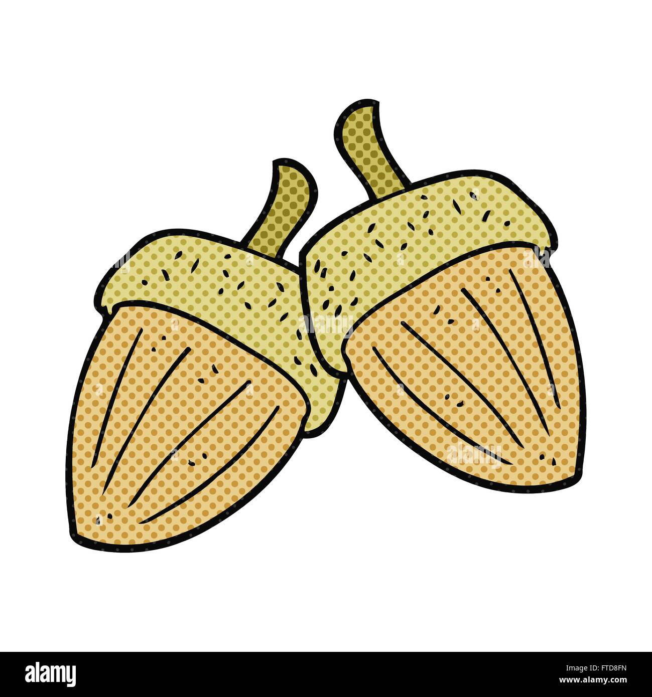 freehand drawn cartoon acorns Stock Vector Image & Art - Alamy