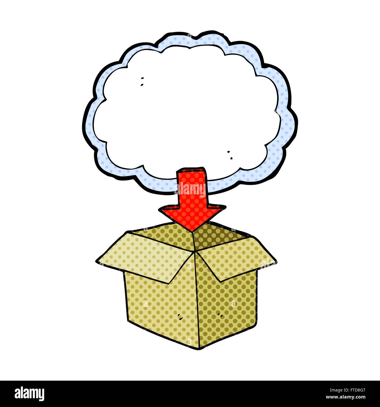 freehand drawn cartoon download from the cloud symbol Stock Vector ...