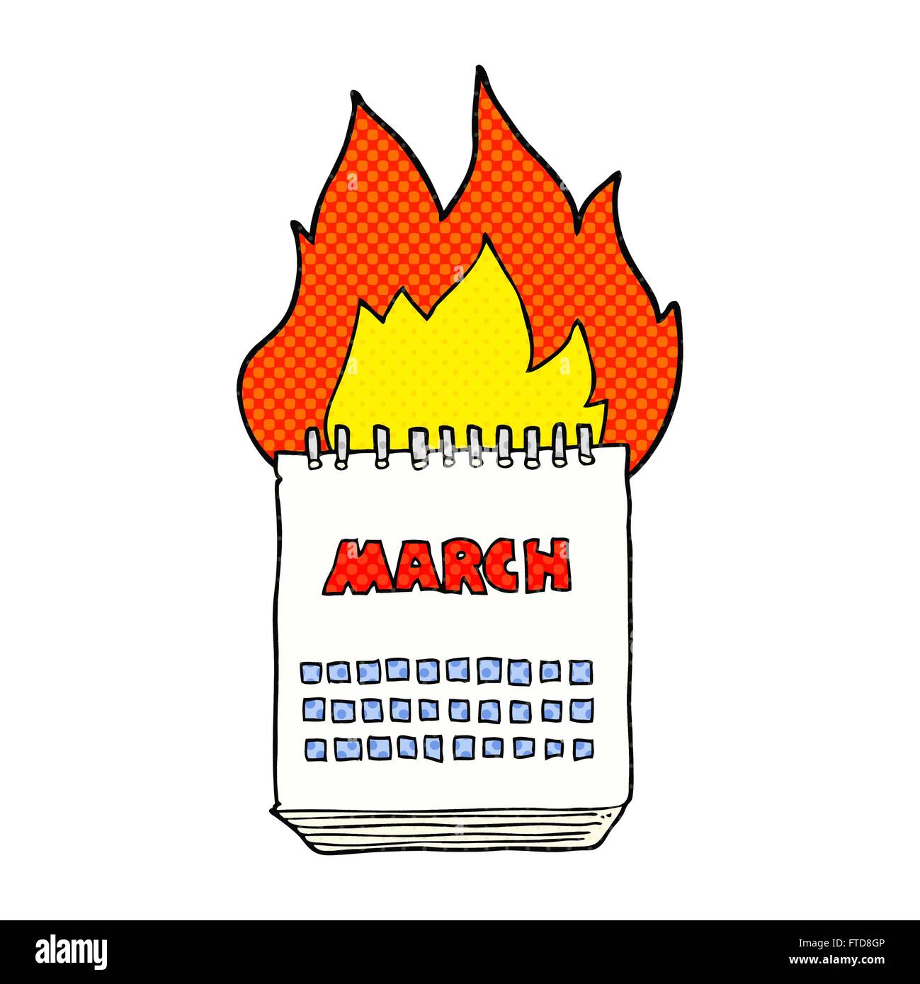 freehand drawn cartoon march calendar Stock Vector Image & Art - Alamy