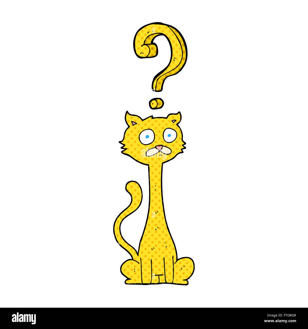 freehand drawn cartoon curious cat Stock Vector Image & Art - Alamy