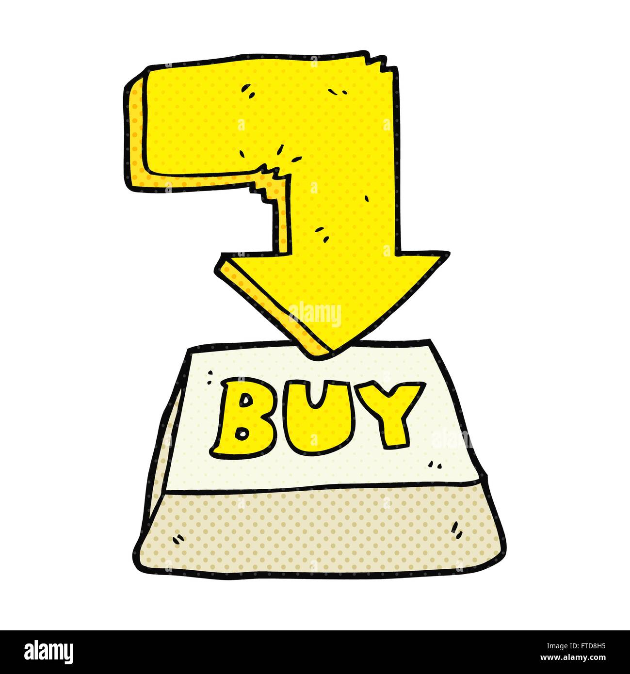 freehand drawn cartoon computer key buy symbol Stock Vector Image & Art ...