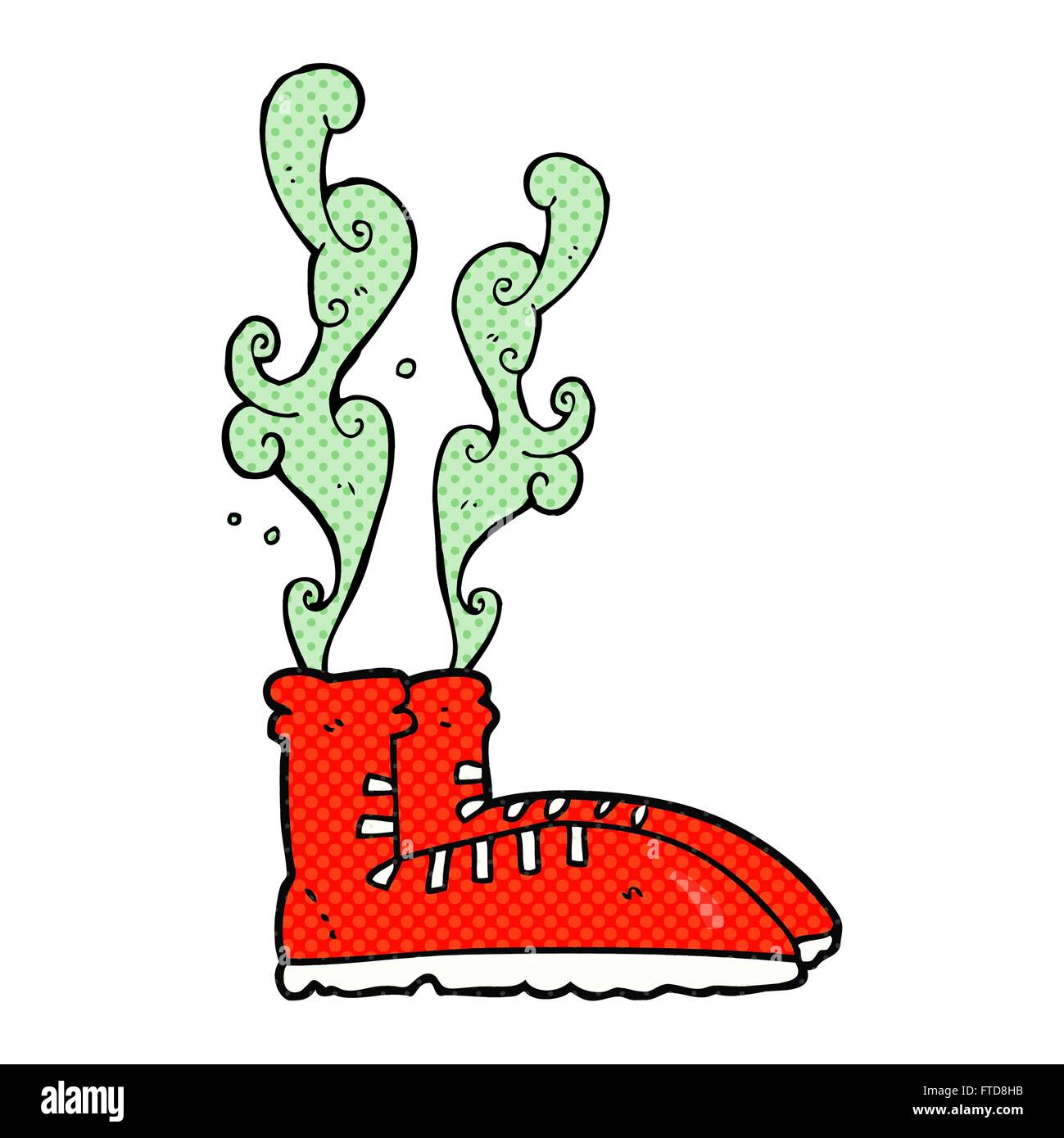 freehand drawn cartoon smelly sneakers Stock Vector Image & Art - Alamy