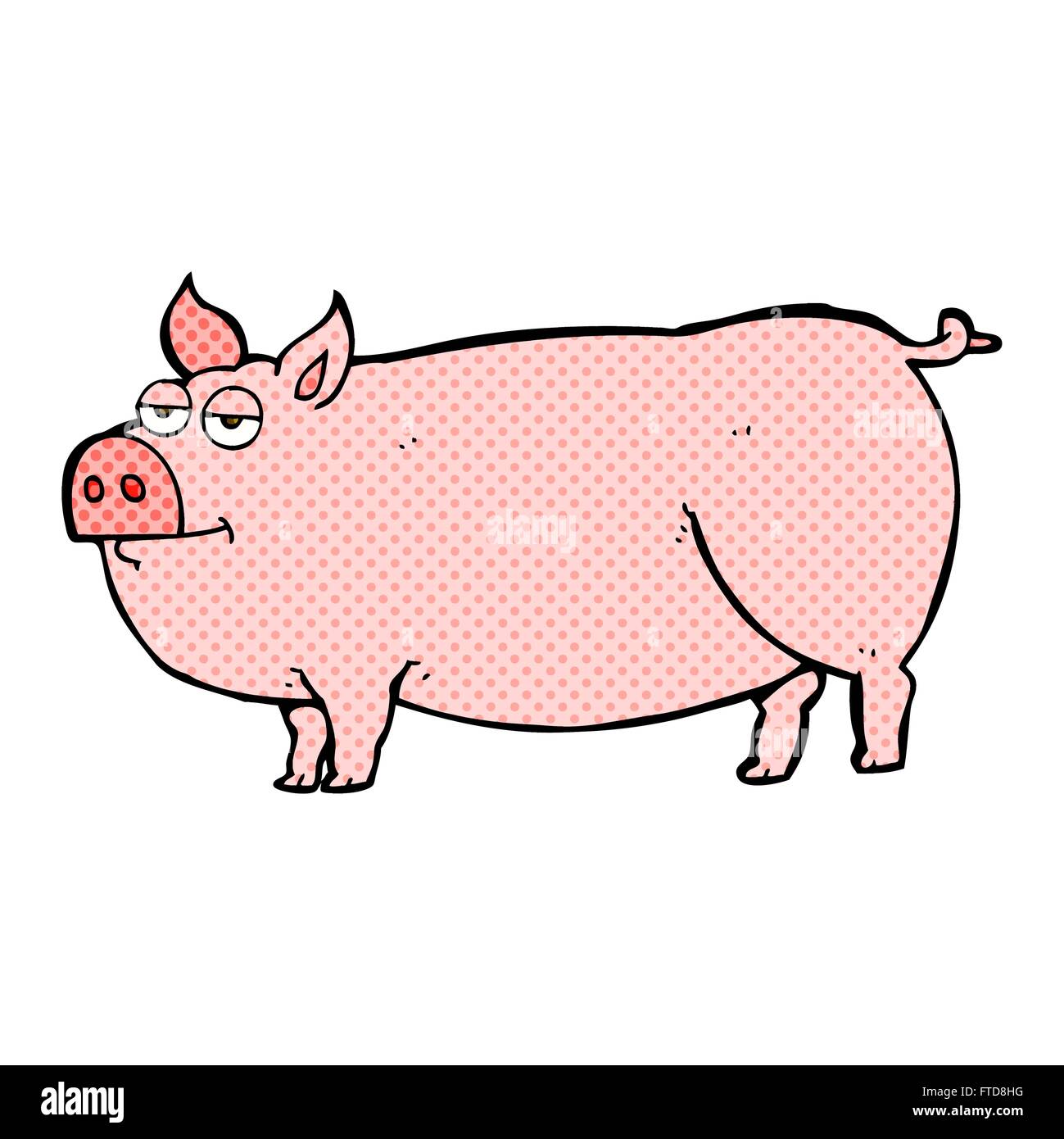 freehand drawn cartoon huge pig Stock Vector Image & Art - Alamy