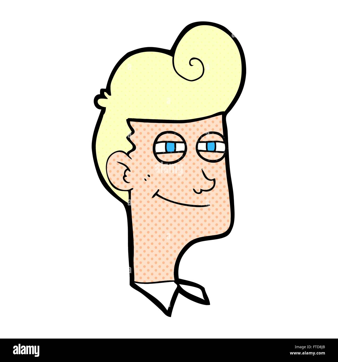 freehand drawn cartoon smiling man Stock Vector Image & Art - Alamy