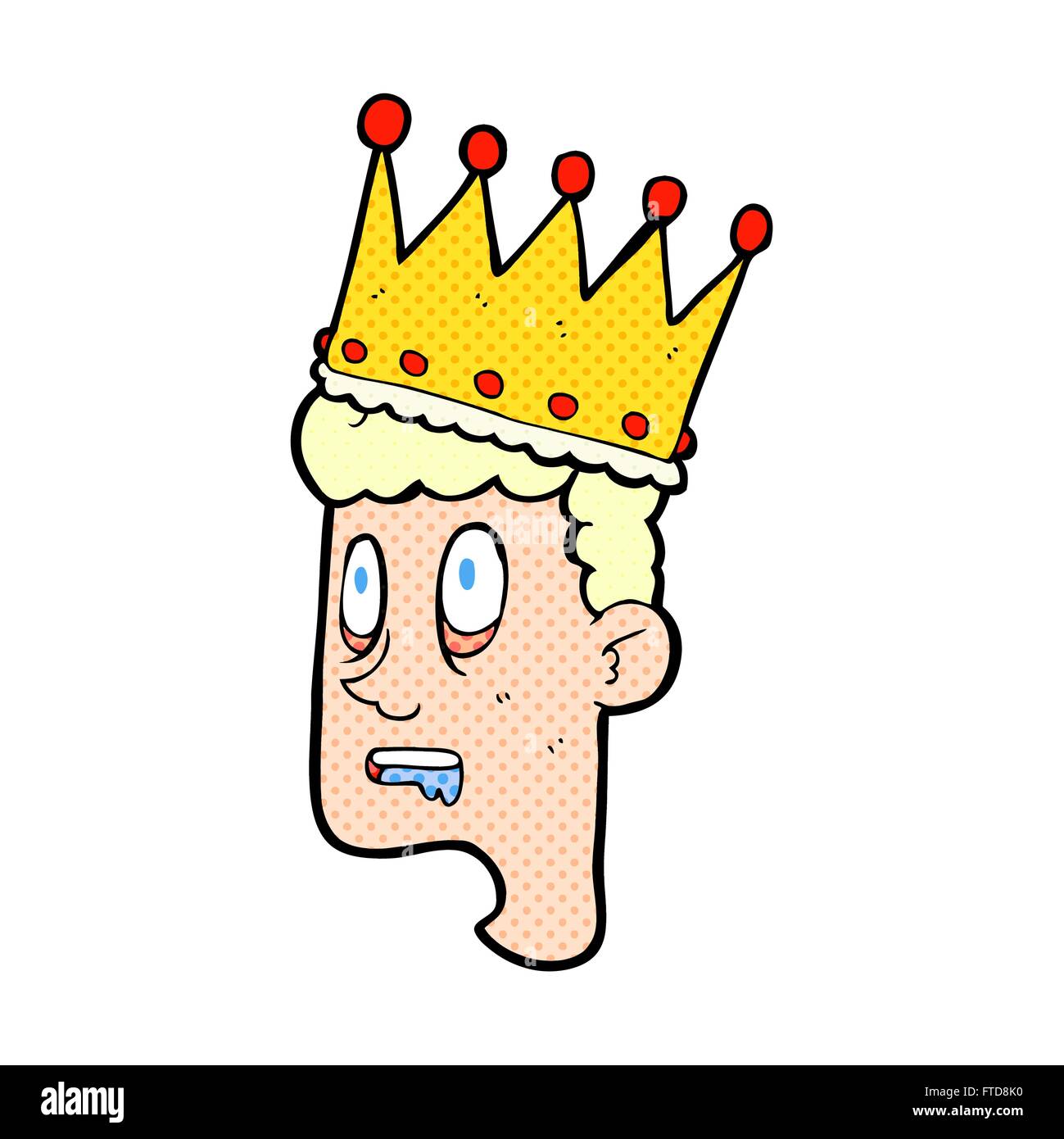 freehand drawn cartoon idiot prince Stock Vector Image & Art - Alamy