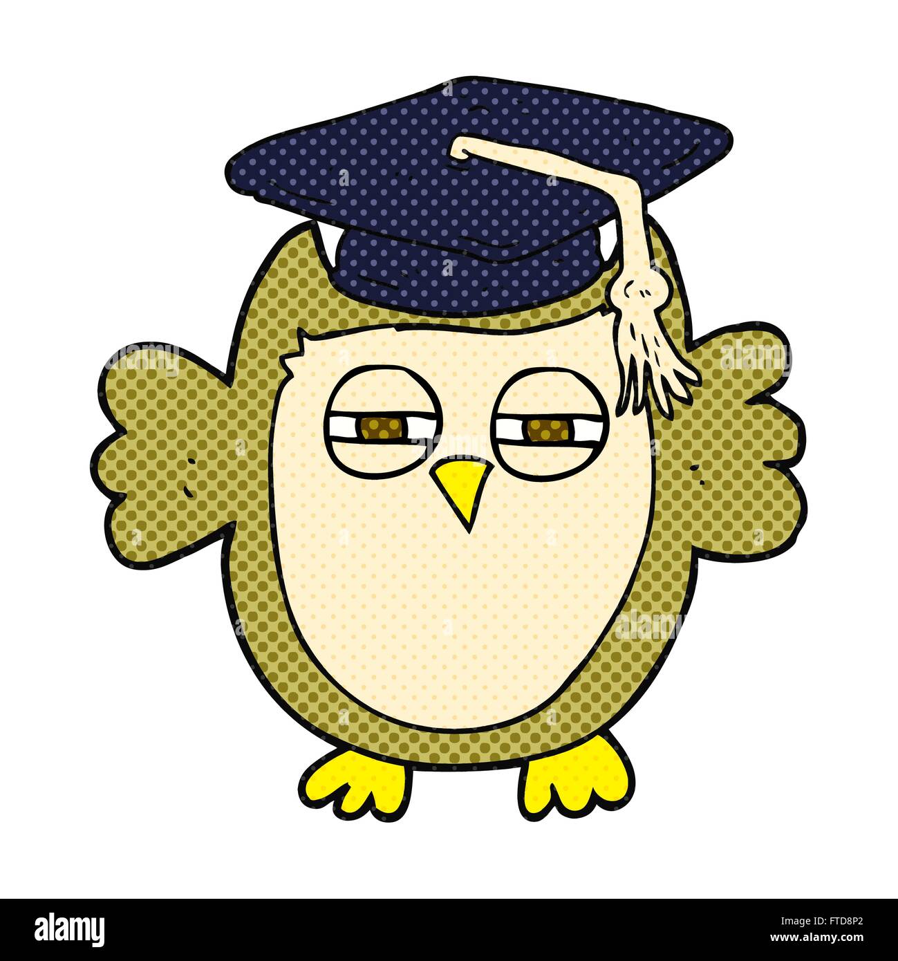 freehand drawn cartoon clever owl Stock Vector Image & Art - Alamy