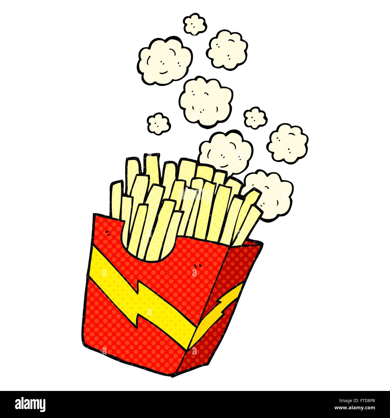 freehand drawn cartoon french fries Stock Vector Image & Art - Alamy