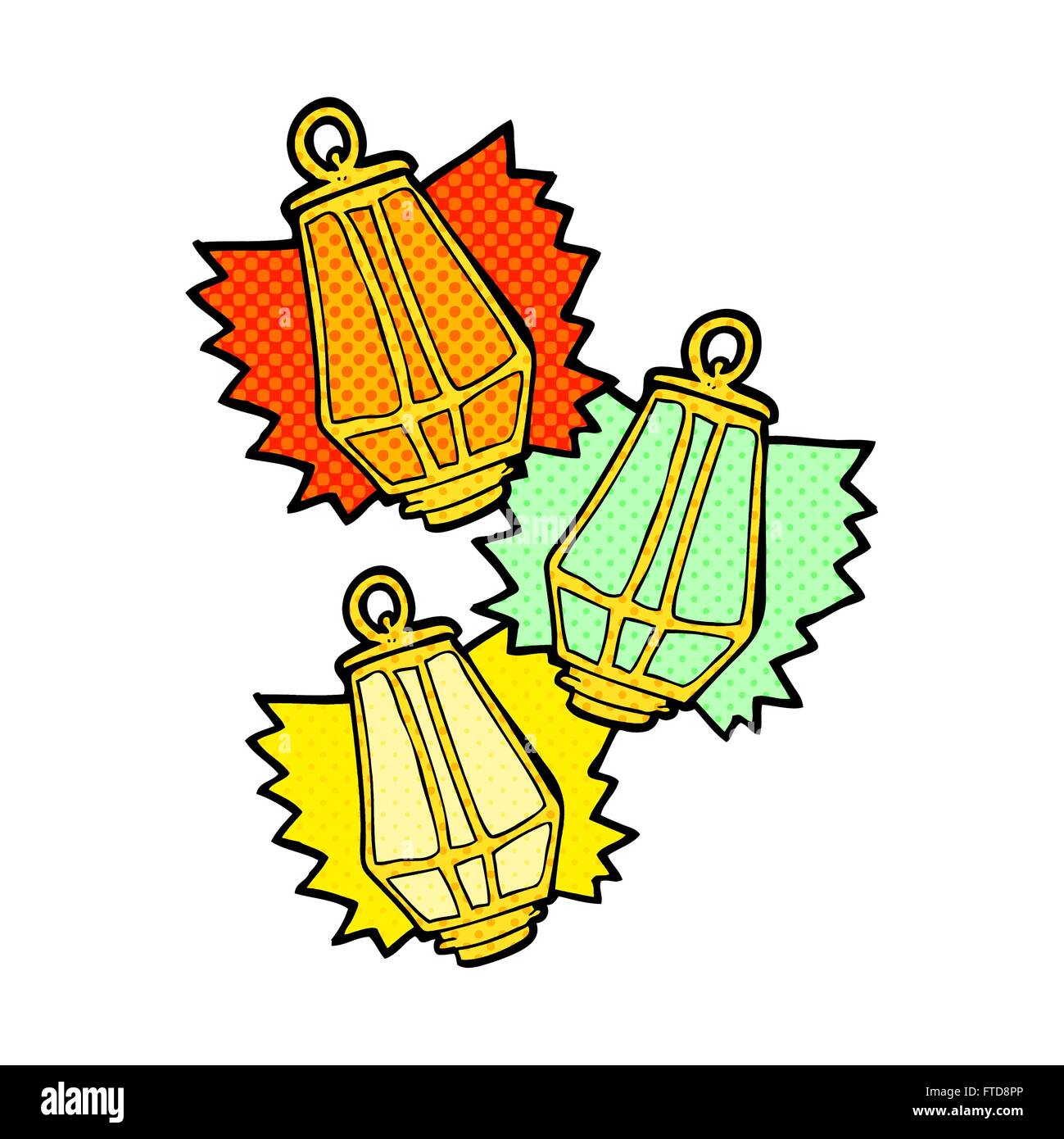 freehand drawn cartoon christmas lanterns Stock Vector Image & Art - Alamy
