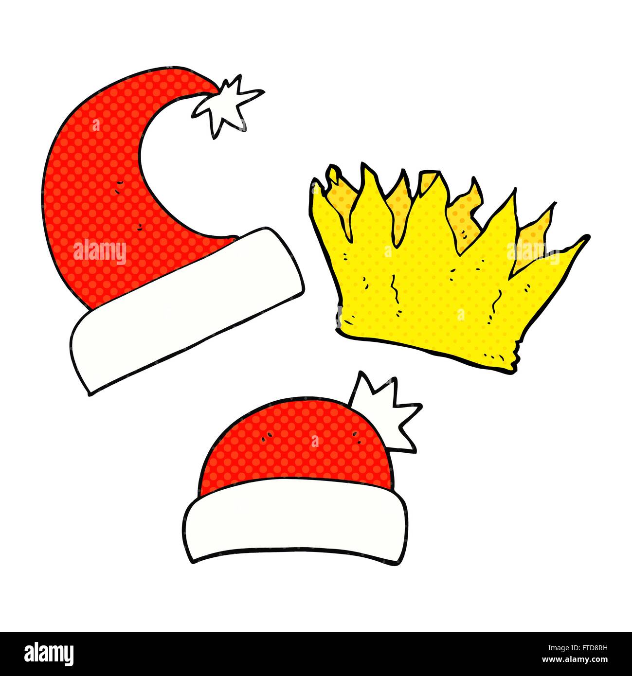 freehand drawn cartoon christmas hats Stock Vector Image & Art - Alamy