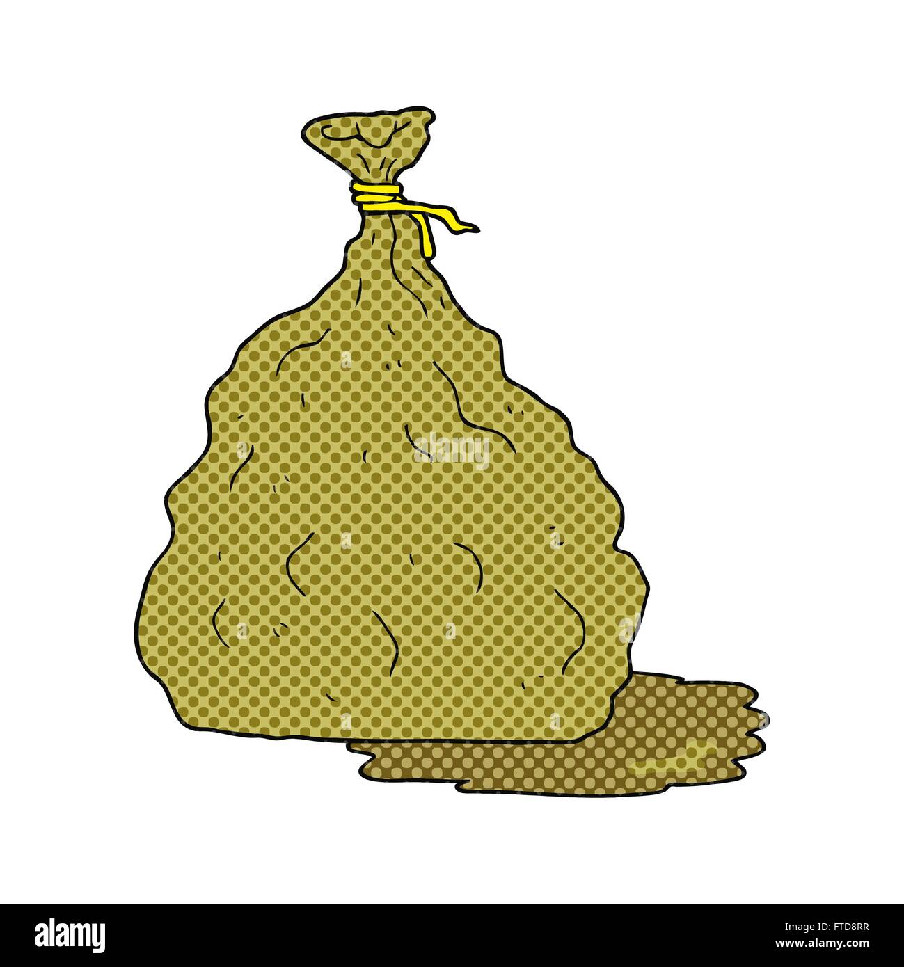 freehand drawn cartoon tied bag of rubbish Stock Vector Image & Art - Alamy