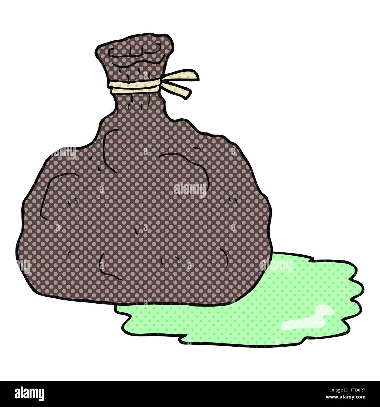 freehand drawn cartoon bag of garbage Stock Vector Image & Art - Alamy