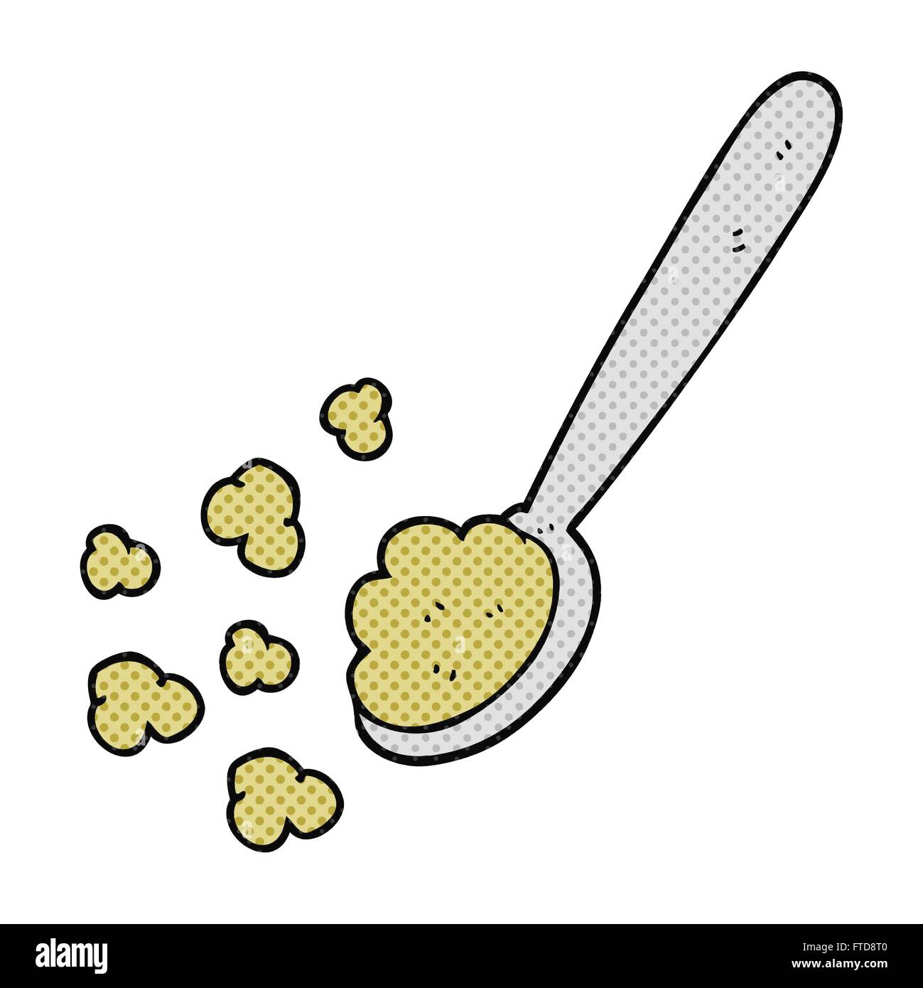 freehand drawn cartoon spoonful of food Stock Vector Image & Art - Alamy