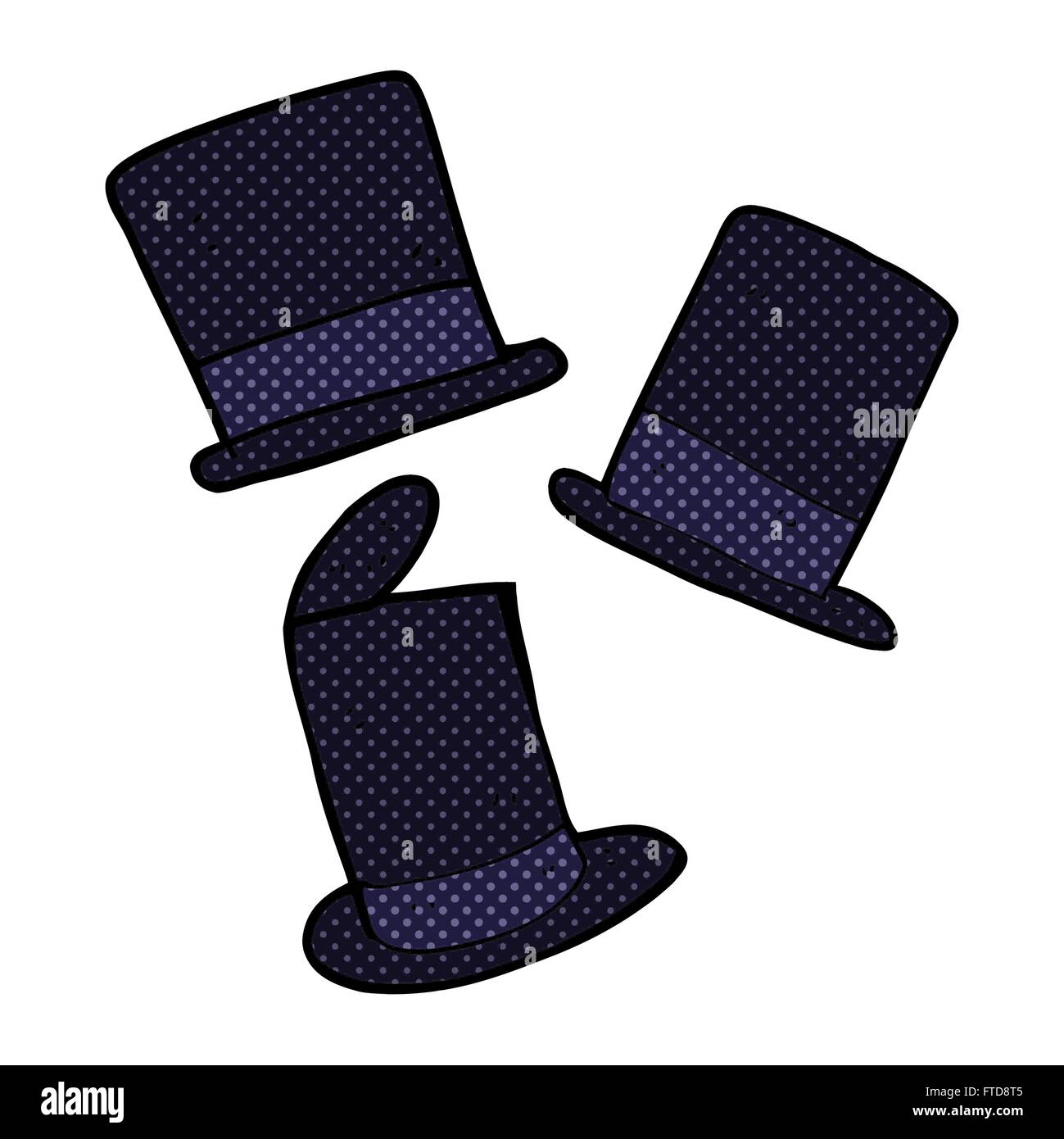 freehand drawn cartoon top hats Stock Vector Image & Art - Alamy