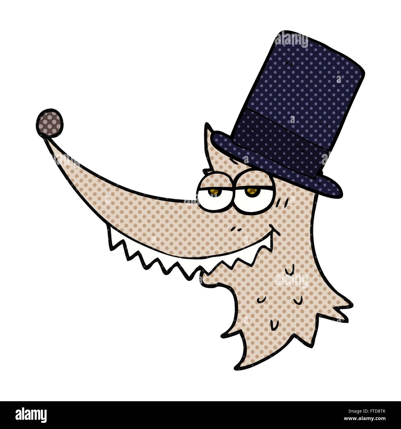 freehand drawn cartoon rich wolf Stock Vector Image & Art - Alamy