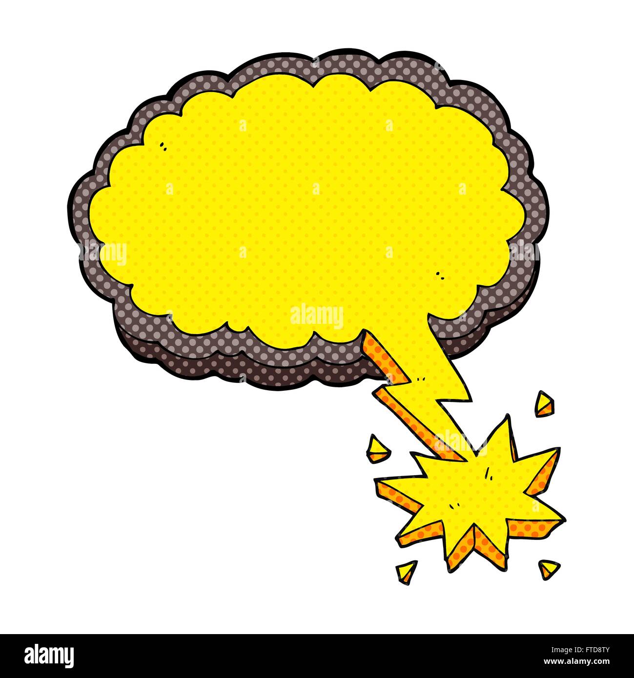 freehand drawn cartoon lighting strike symbol Stock Vector Image & Art ...
