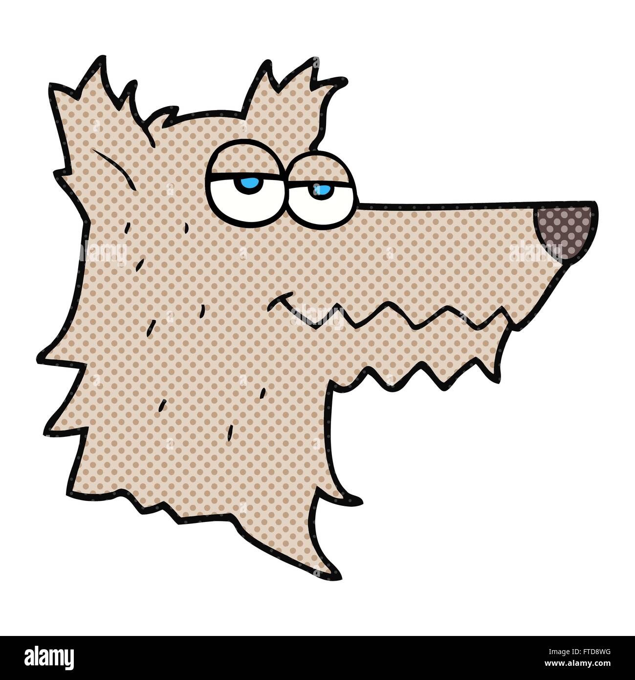 Freehand drawn cartoon wolf head Cut Out Stock Images & Pictures - Alamy