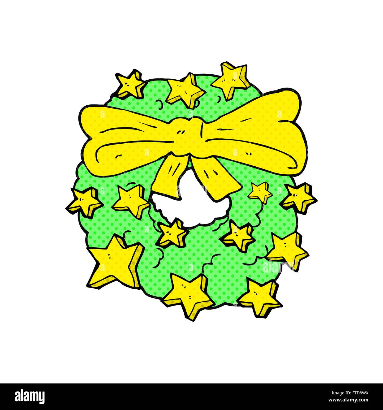 freehand drawn cartoon christmas wreath Stock Vector Image & Art - Alamy