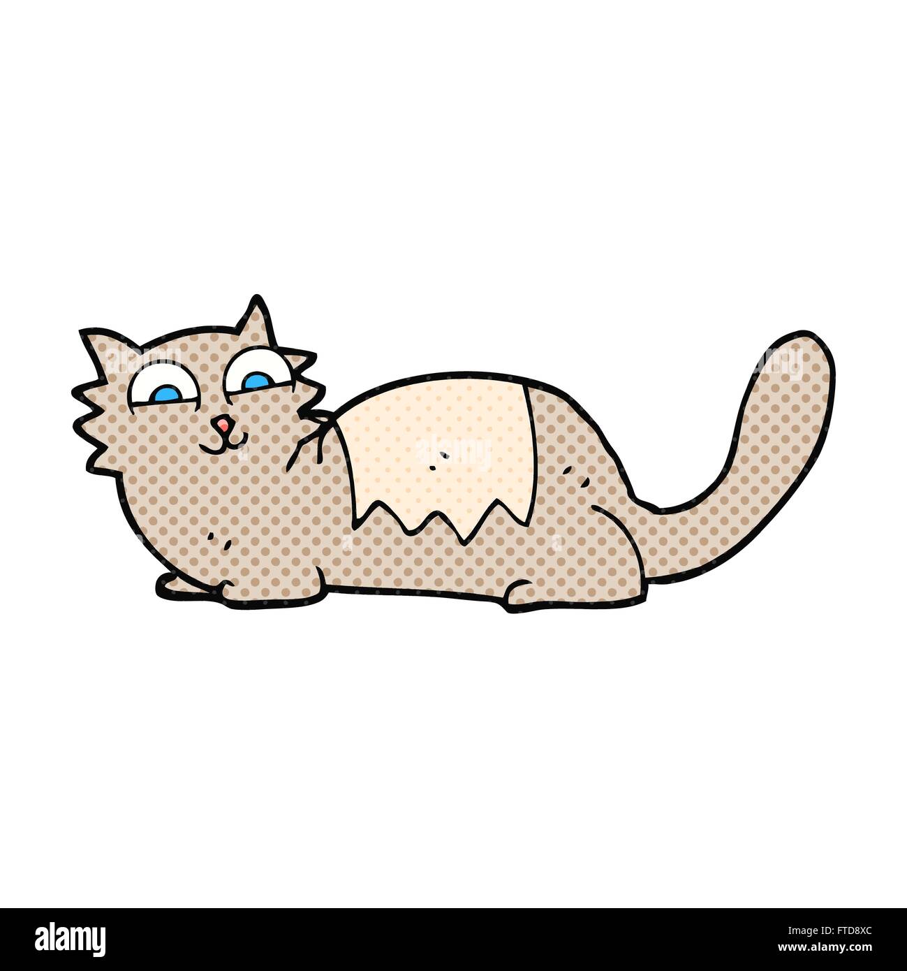 freehand drawn comic book style cartoon cat Stock Vector Image & Art ...