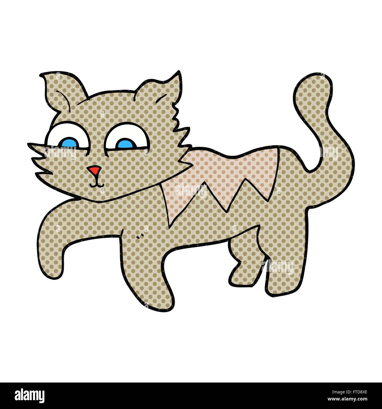 freehand drawn comic book style cartoon cat Stock Vector Image & Art ...