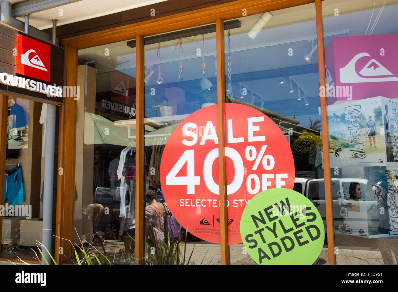 Quiksilver surfing clothes store shop hi-res stock photography and ...