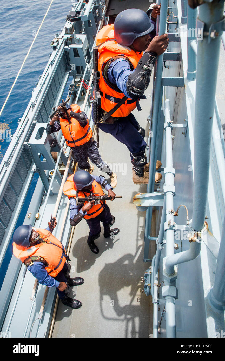 150323-N-EZ054-040 GULF OF GUINEA (March 23, 2015) A Ghanaian navy ...