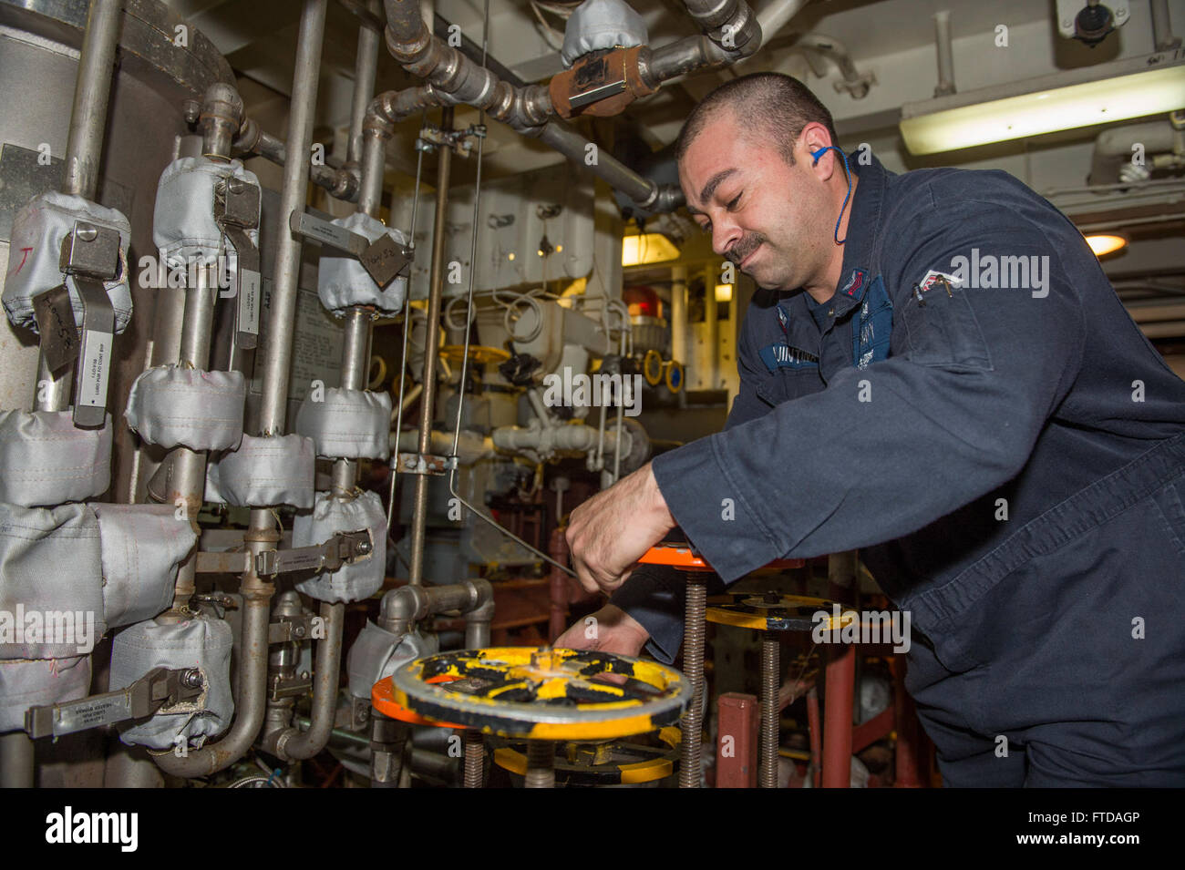 150324-N-XB010-140 MEDITERRANEAN SEA (March 24, 2015) Damage Controlman ...
