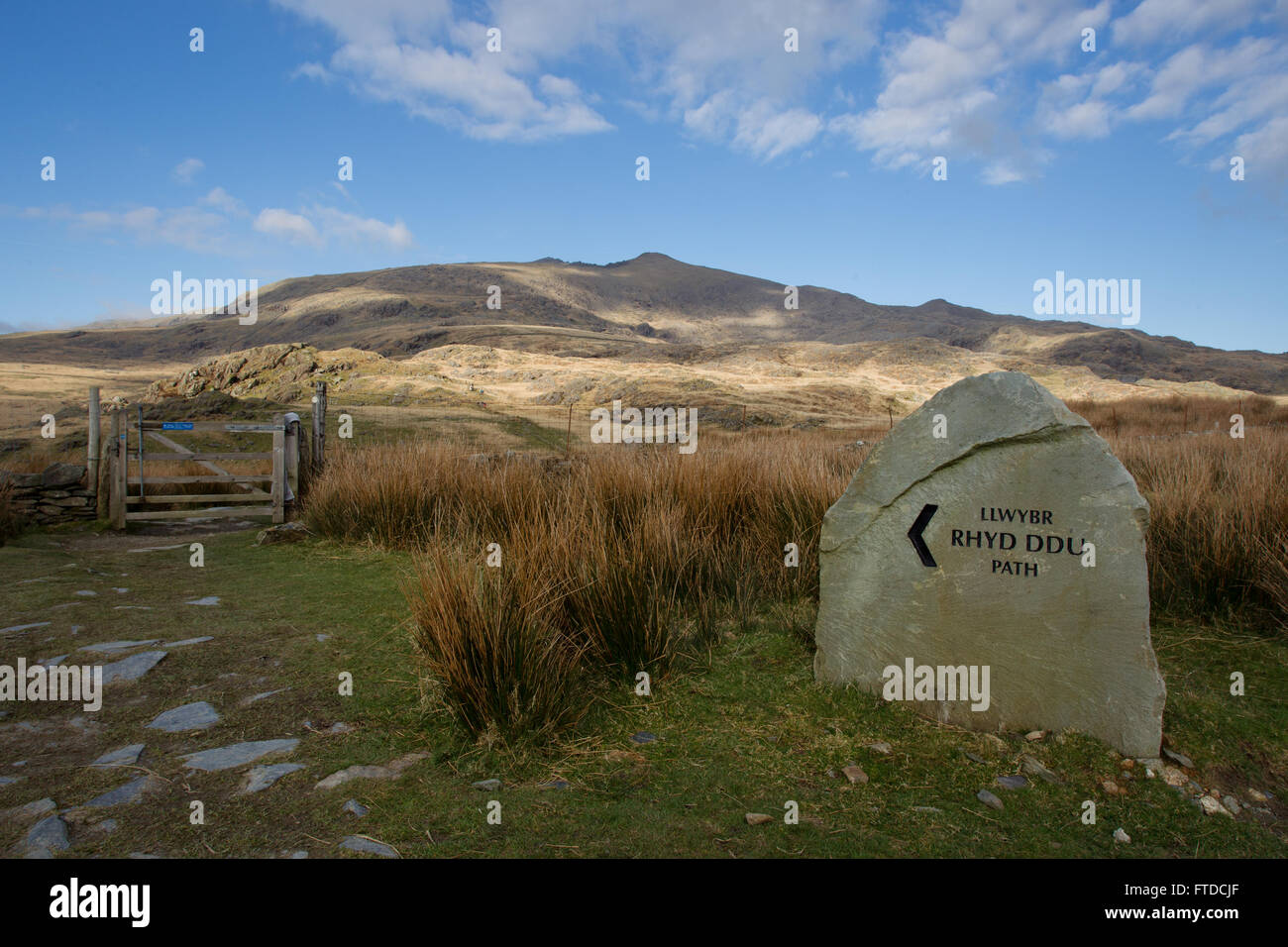 The start of the Rhyd Ddu Path, Snowdon, Snowdonia Stock Photo - Alamy