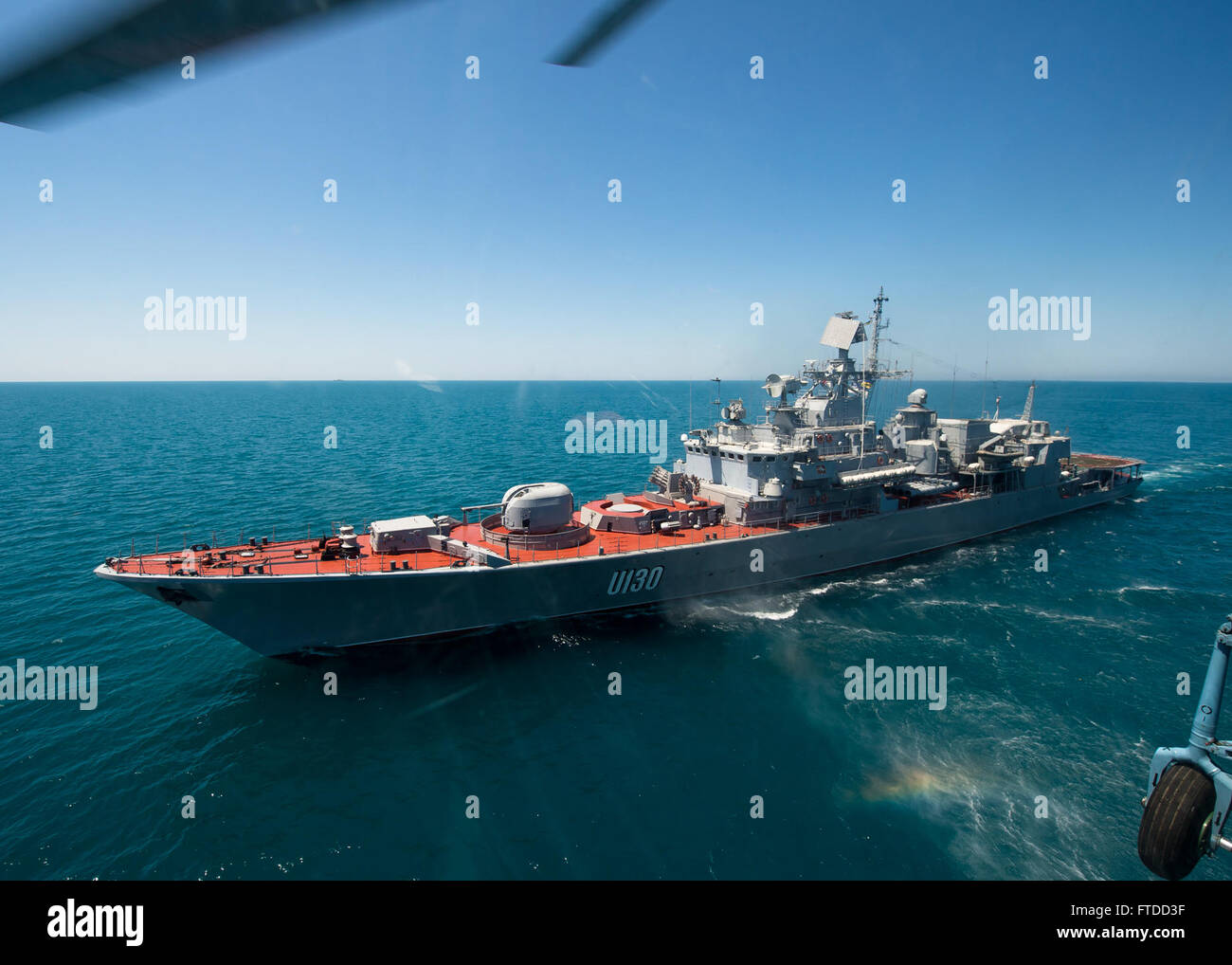 Ukrainian navy frigate hetman sahaydachniy u 130 hi-res stock ...