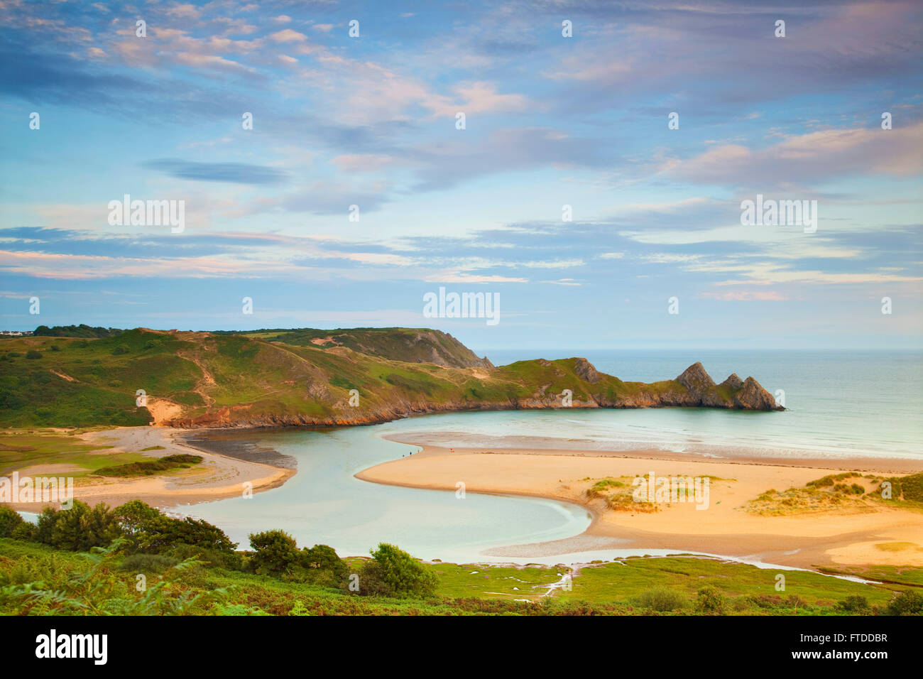 Three Cliffs Bay, Gower, Wales, UK Stock Photo - Alamy