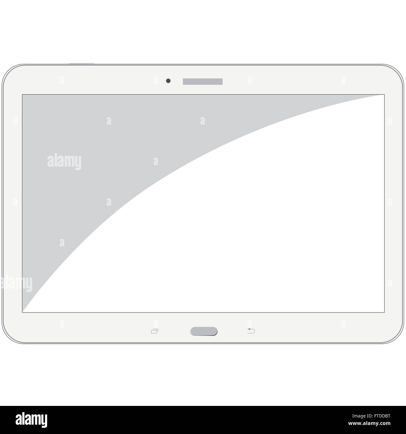 White Tablet Computer Illustration Isolated On White Background Stock ...