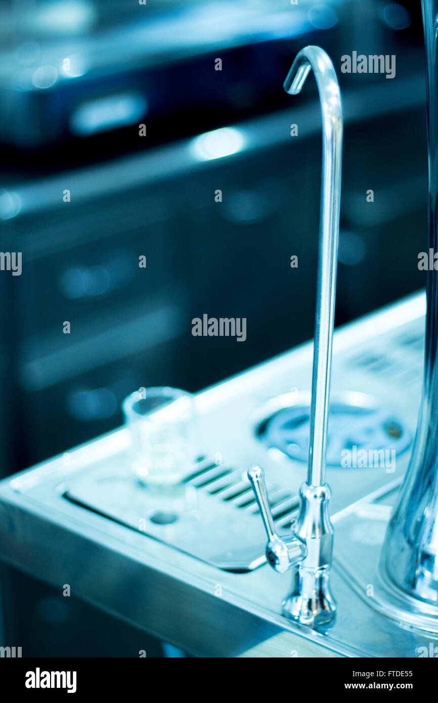 Draught beer pump tap in pub bar photo Stock Photo - Alamy