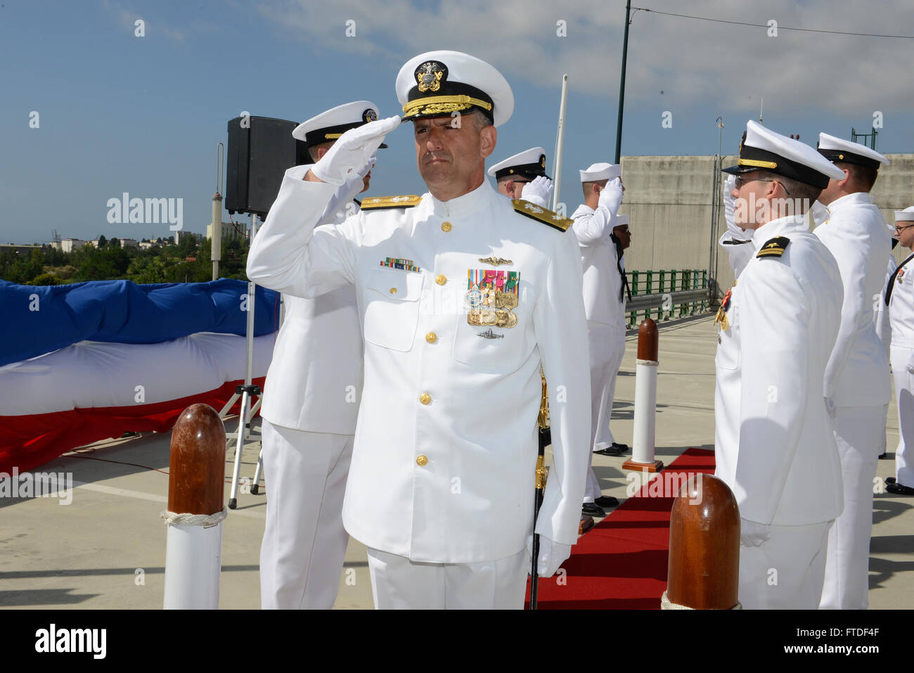 NAPLES, ITALY (July 29, 2015) Commander, Submarine Group 8, Rear Adm ...