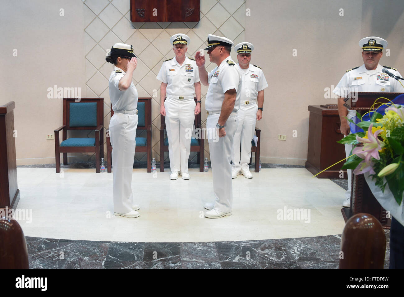 150805-N-XT273-265 NAPLES, Italy (Aug. 5, 2015) Commodore Heidi Agle ...