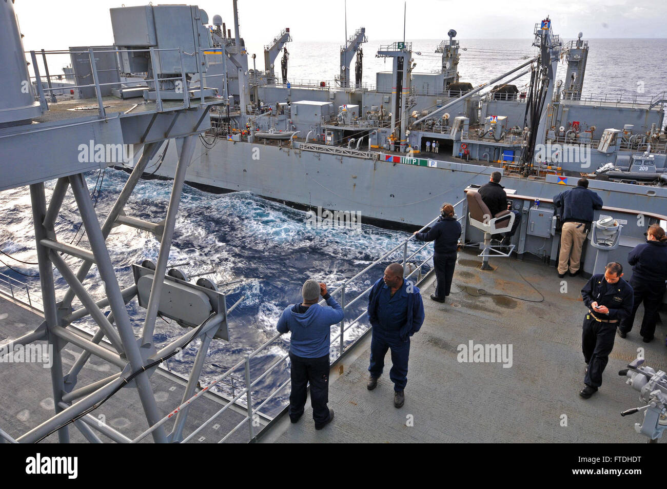 151027-N-VY489-120 ATLANTIC OCEAN (Oct. 27, 2015) Sailors and Military Sealift Command civil ...