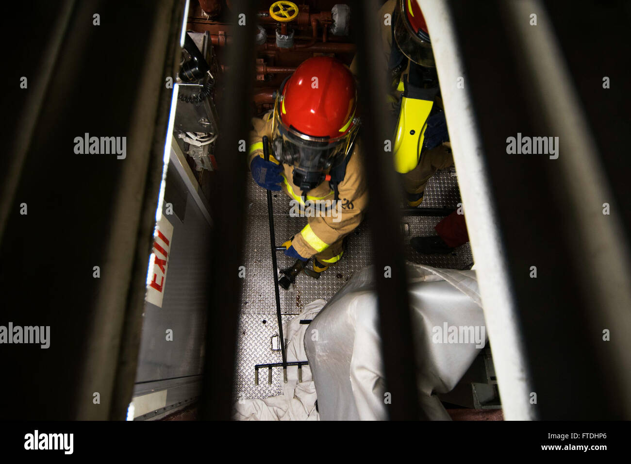 Engine room fire drill hi-res stock photography and images - Alamy