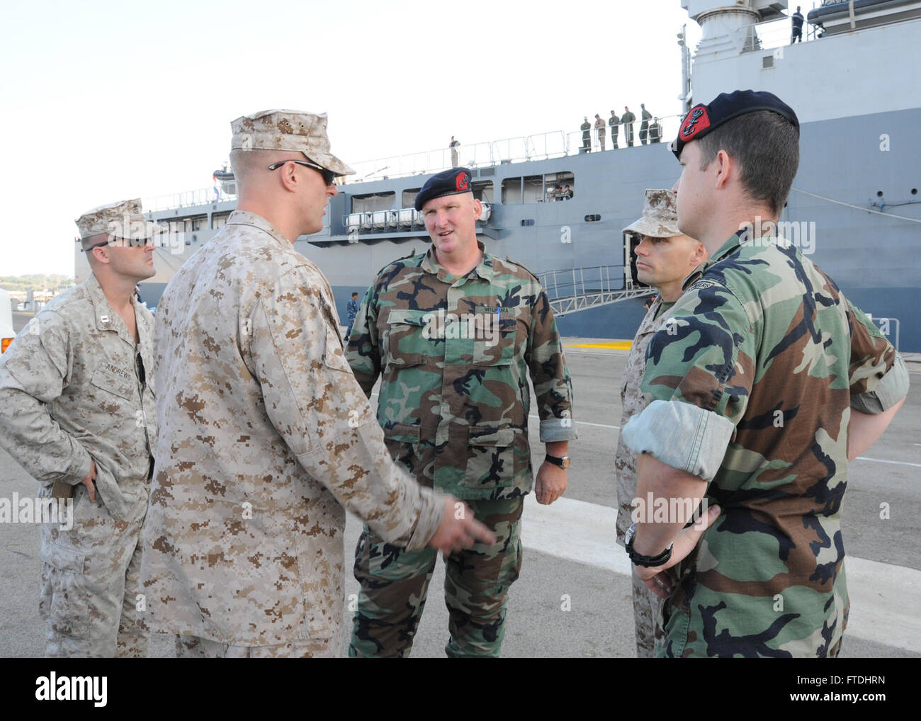 ROTA, Spain (Aug. 30, 2013)- U.S. Marines converse with Dutch Marines ...
