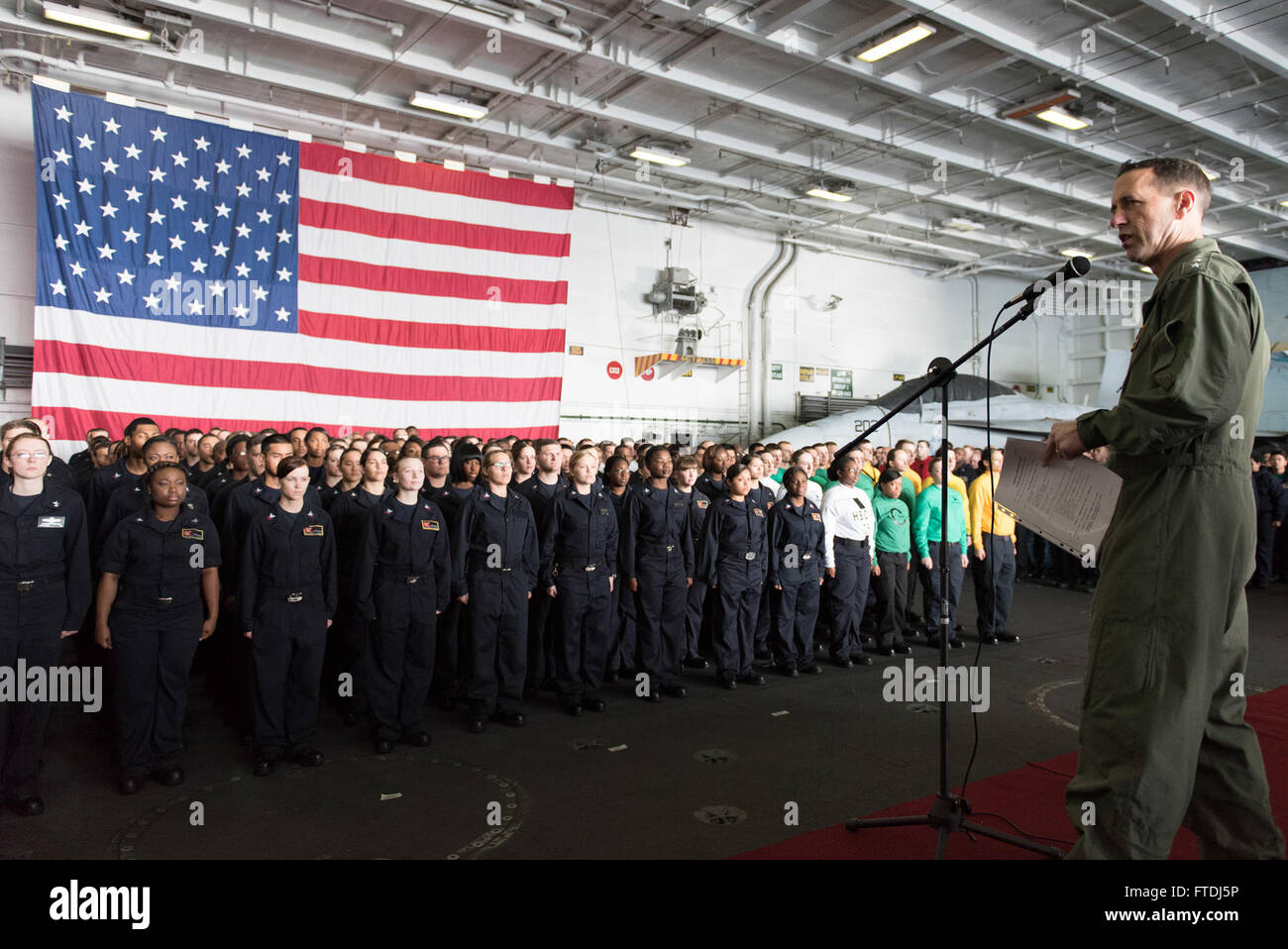 Chief of Naval Operations Adm. John M. Richardson addresses personnel ...
