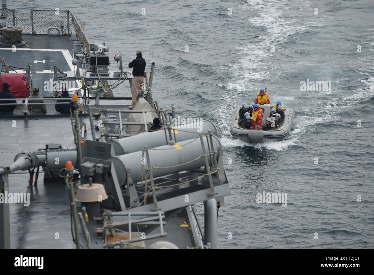 USS Ross (DDG 71) conducts visit, board, search, and seizure training ...