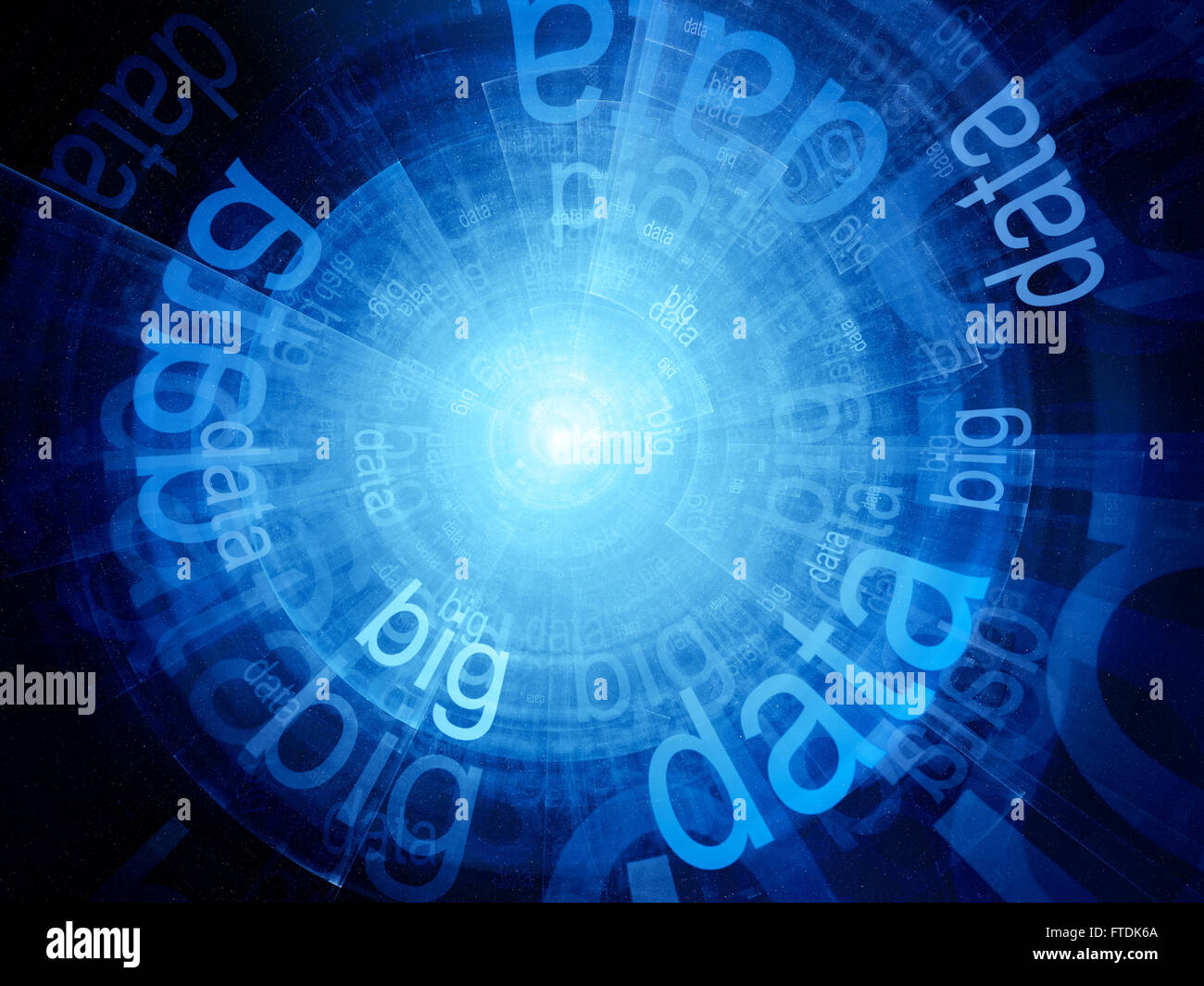 Blue glowing big data, computer generated abstract background Stock ...