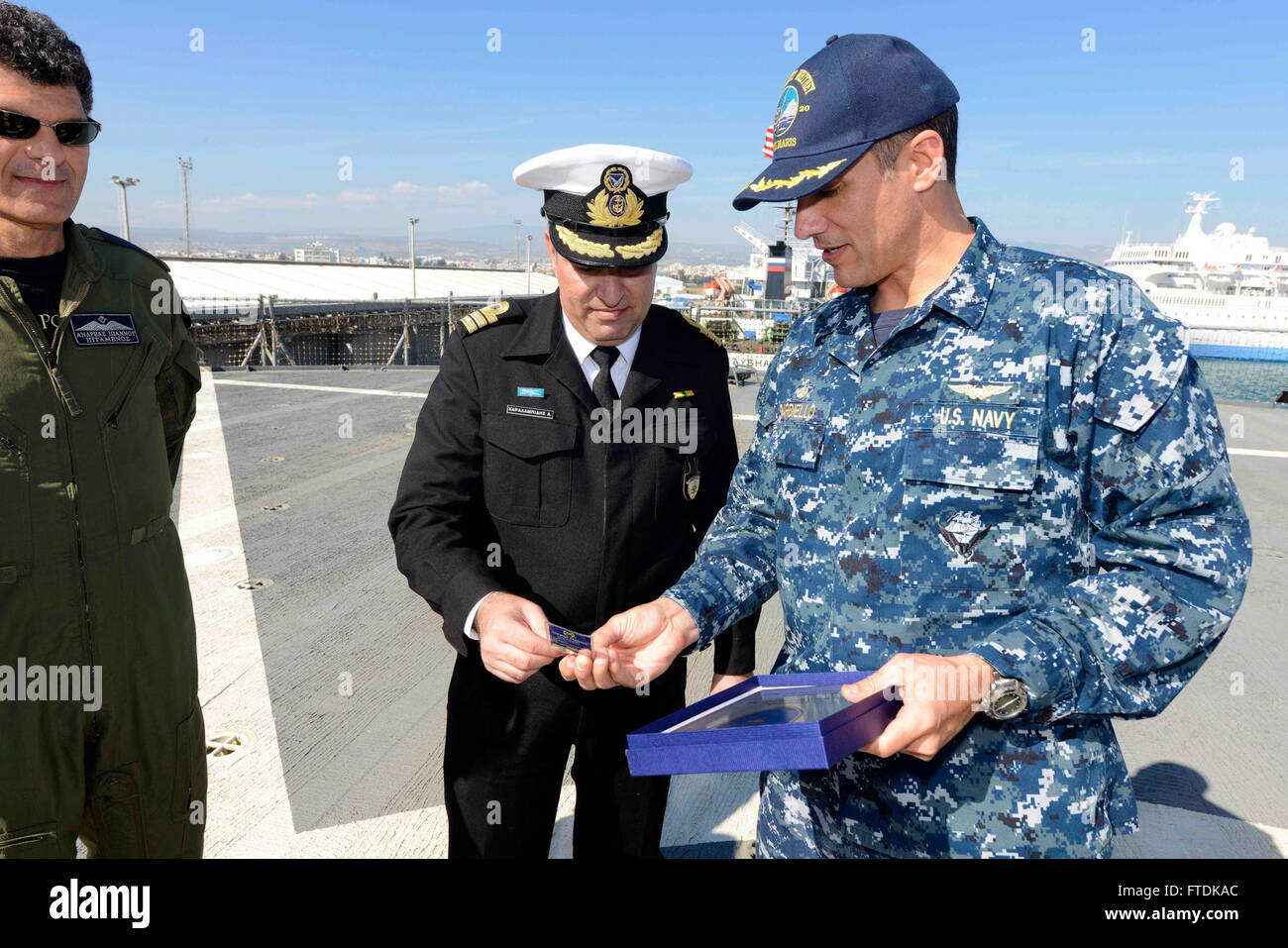 This image shows Capt. Carlos Sardiello of the USS Mount Whitney (LCC ...