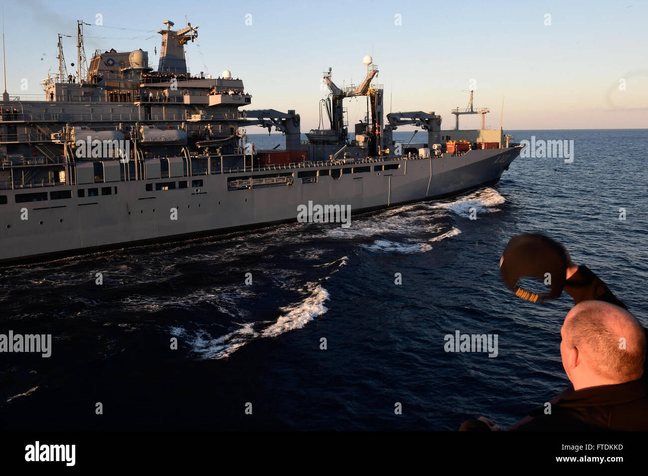 U.S. Navy photo showing Cmdr. K. S. Pickard, Commanding Officer of the ...