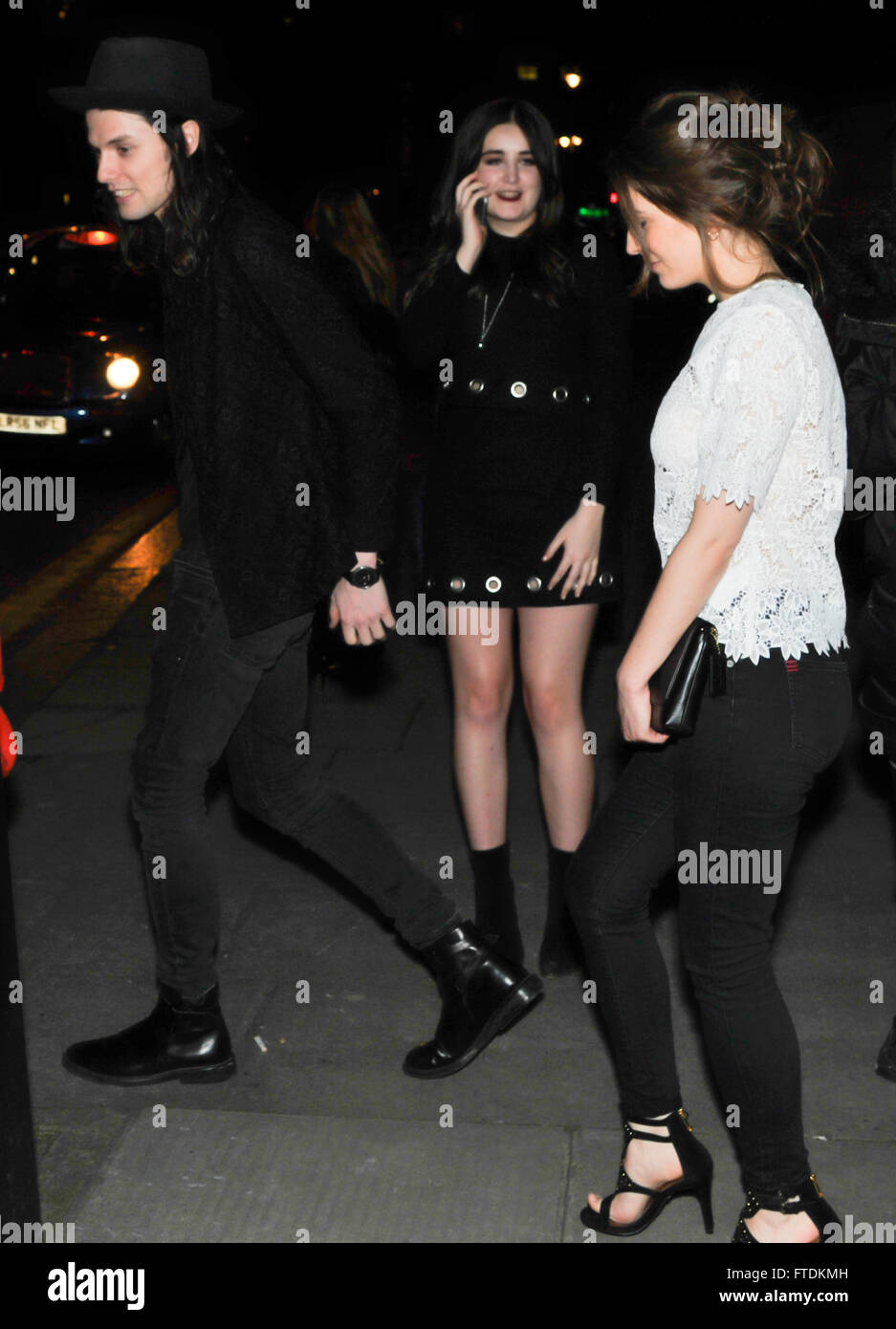 James Bay seen leaving the Universal party with female companions ...