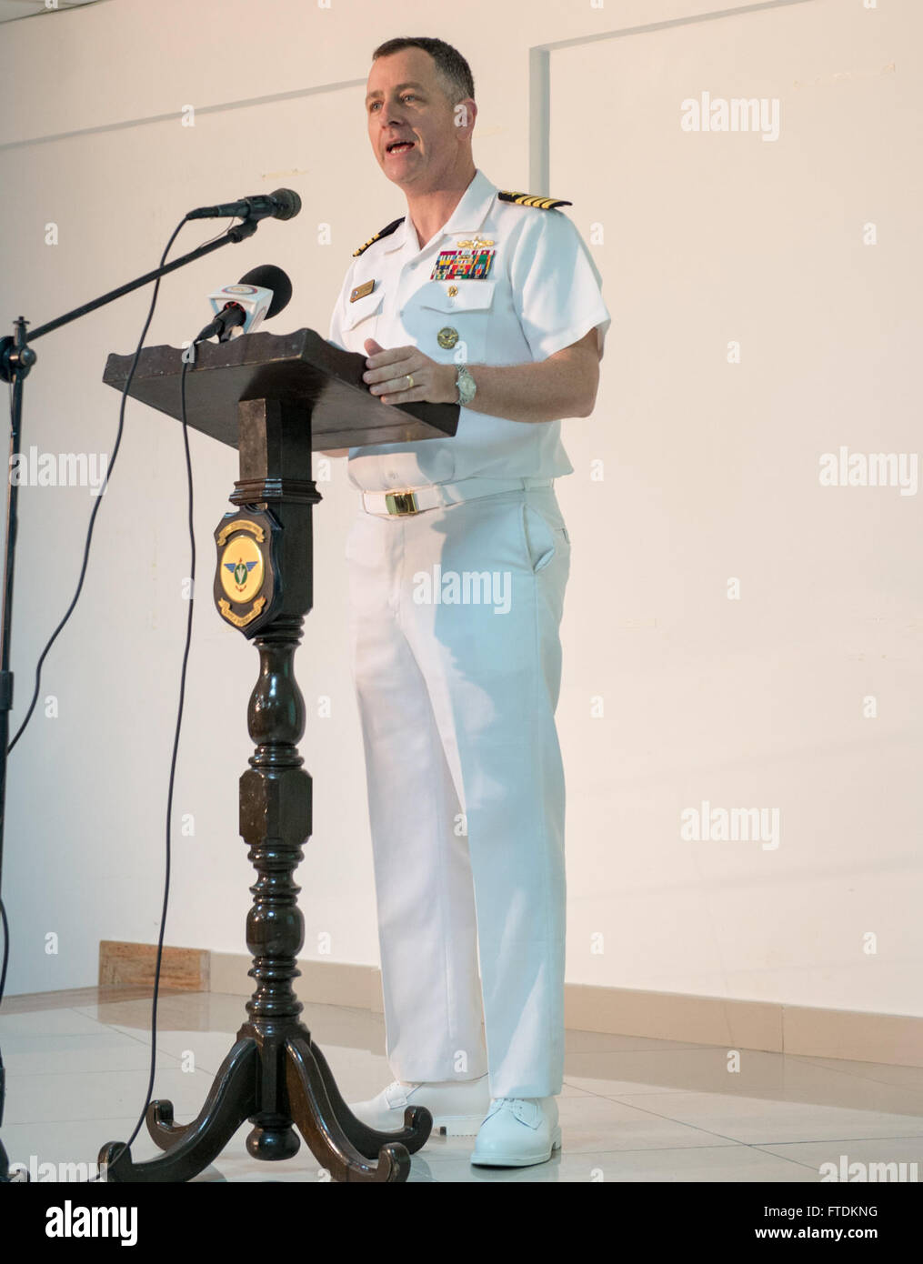 The image captures Captain Tate Westbrook, deputy commodore, during the ...