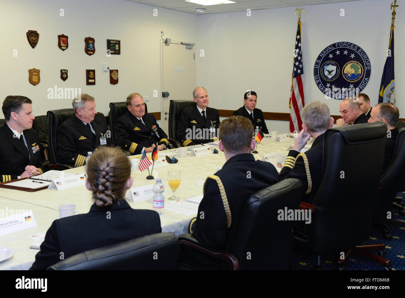 Members of U.S. Naval Forces Europe-Africa and the German Navy conduct ...