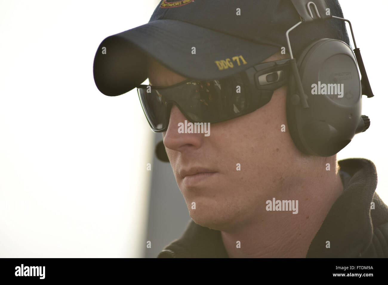 Fire Controlman 1st Class Jacob Jones stands as a range safety officer ...