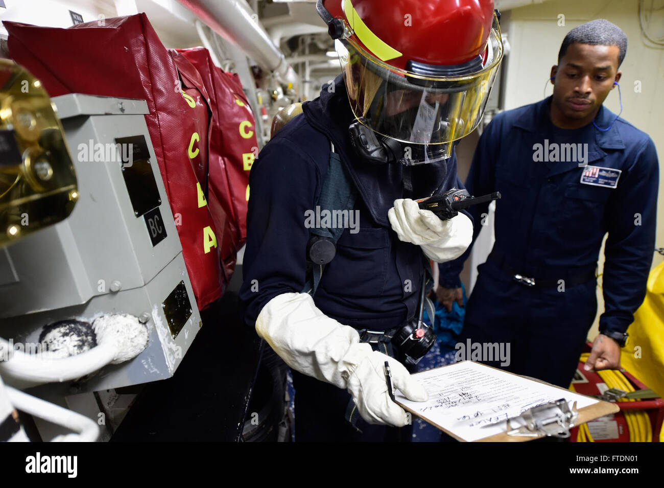 Engine room fire drill hi-res stock photography and images - Alamy