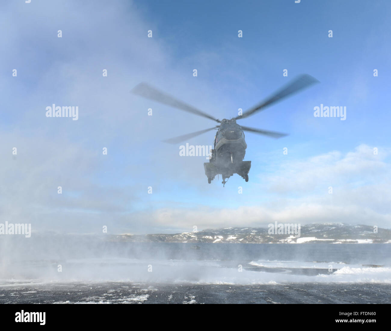 In this March 8, 2016 image, a Dutch NH90 helicopter is seen preparing ...